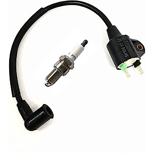 Ignition Coil Spark Plug for Harbor Freight Storm Cat 60338 69381 For Tail Gator 63CC 800 900W 63025 63024 For Pulsar PG1202S For ETQ950 For PowerPro 1000 Watts 2HP 2-Cycle 63cc 64cc Gas Generator