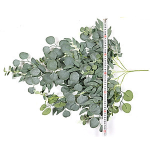 MOOVGTP Eucalyptus Swags, 31.5inch Artificial Hanging Eucalyptus Plants Green Eucalyptus Garland Eucalyptus Teardrop Swag Front Door Eucalyptus Flower for Home Garden Wedding Decoration