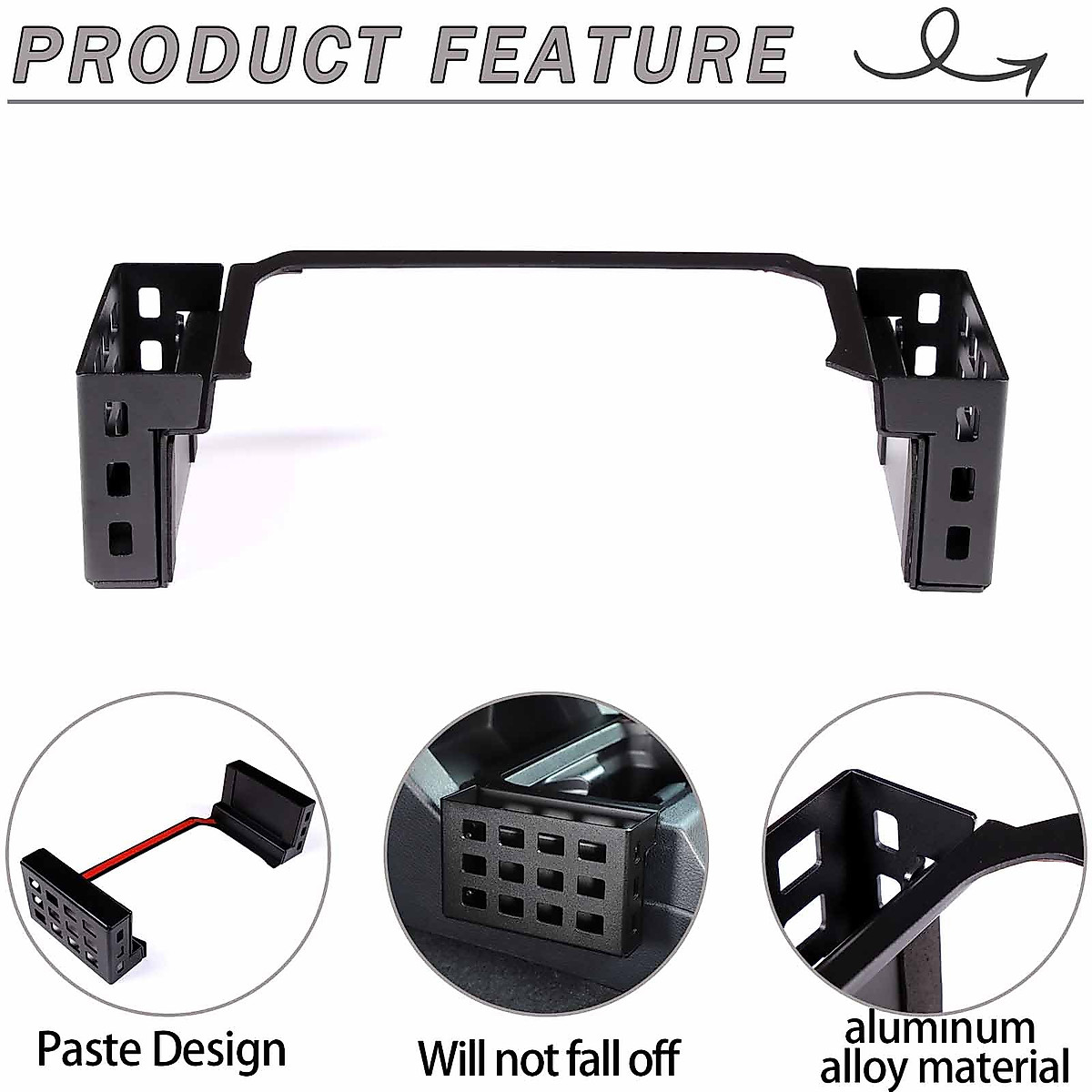 Lcojicep Central Control Storage Box Compatible with Tacoma 2016-2022 Central Control Side Storage Box Gear Shifter Console Organizer Tray，Interior Organizer Accessories