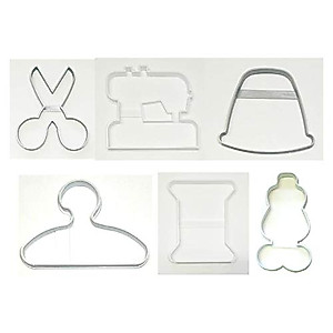 FASHION DESIGNER SEAMSTRESS CLOTHING SET OF 6 COOKIE CUTTERS MADE IN USA PR1462