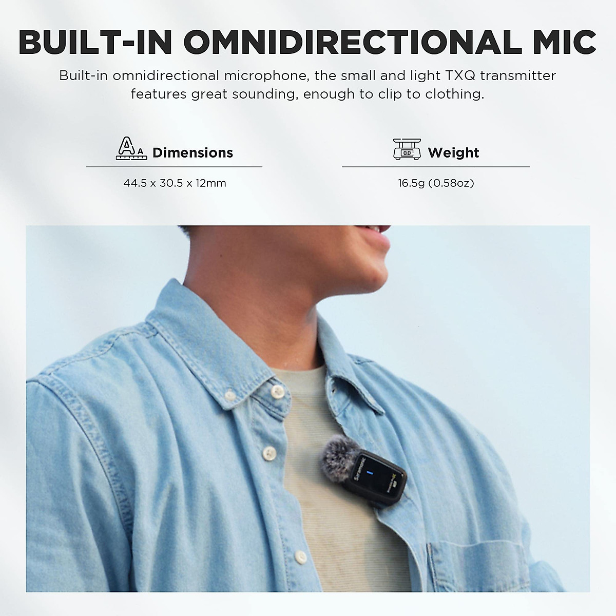Saramonic Blink500 Prox-Q4 Wireless Lavalier Microphone for iPhone iPad - Mini Plug Play Cordless Lapel Mic for Vlog Podcast Facebook Live Stream Filming Video Recording (TX+TX+RX)