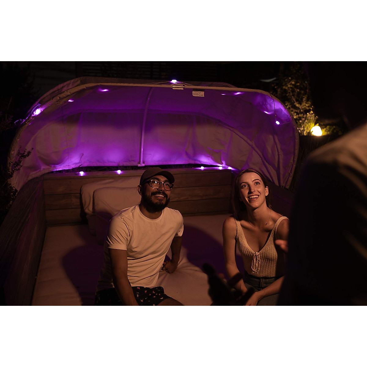 MPOWERD Luci Color Solar String Lights + Phone Charger: Color 18' Rechargeable via Solar or USB-A, 100 Lumens LEDs and 7 Colors, Lasts Up to 15 Hours, Waterproof, Camping, Pool/Patio, and Travel