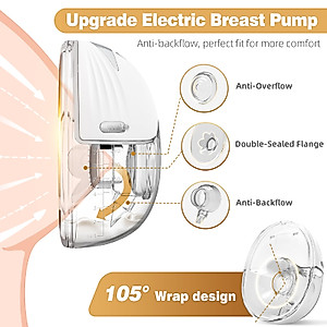 UWALS Breast Pump Hands Free,Double Wearable Breast Pump for Breastfeeding, Wireless Electric Breast Pump with 4 Modes & 12 Levels, 210 ml / 7 oz Capacity, Portable Breast Pump-24MM/21MM/19MM,2 Pack