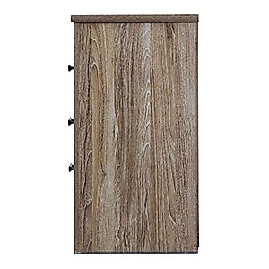 Signature Design by Ashley Zelen Rustic Contemporary 2 Drawer Nightstand, Warm Gray