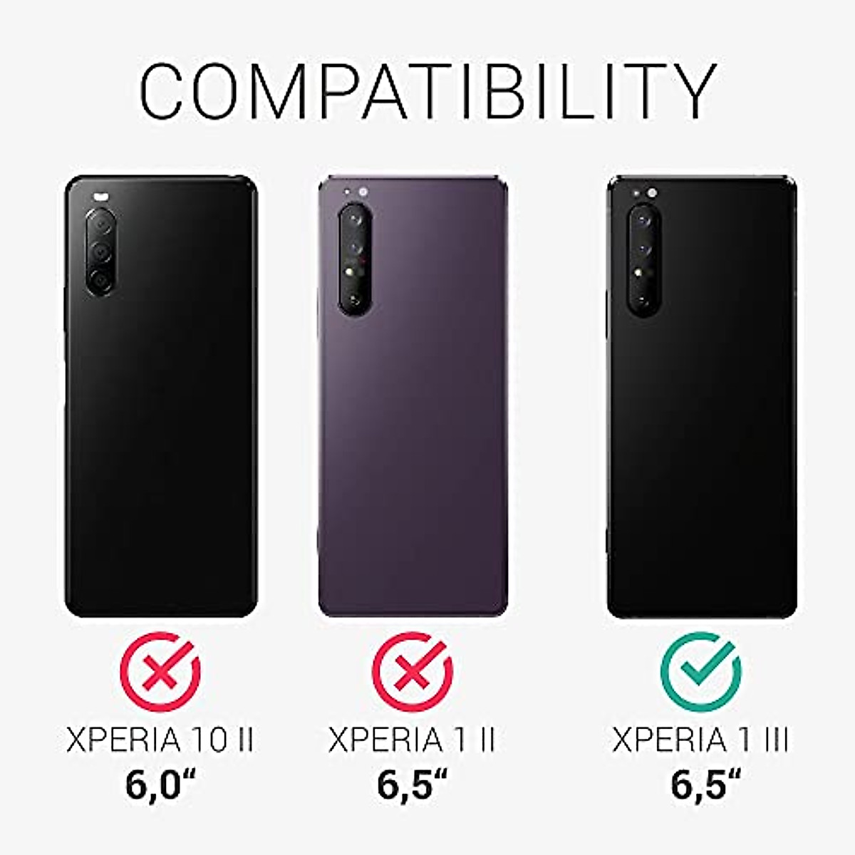 kwmobile Vertical Flip Case Compatible with Sony Xperia 1 III - Case PU Leather Protective Flip Cover with Magnet - Black