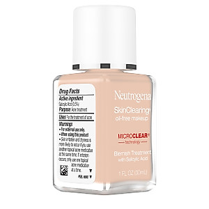 Neutrogena SkinClearing Oil-Free Makeup, Soft Beige 50, 1 Fl. Oz (Pack of 1)