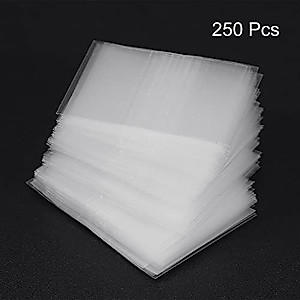PATIKIL 35x30mm Perforated Shrink Bands, 250 Pack PVC Heat Shrink Wrap Band Fits Cap Diameter 0.59 to 0.83 Inch for Jars Cans, Clear