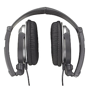 Panasonic Stereo Headphones On Ear Headphones with XBS Port, Integrated Volume Controller and Lightweight Foldable Design - RP-HT227-K (Black & Silver)