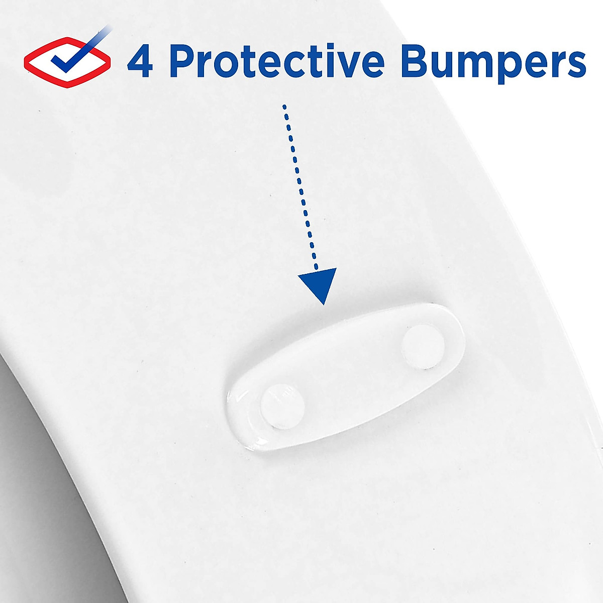 Clorox Elongated Plastic Toilet Seat with Easy-Off Hinges, Wiggle-Free