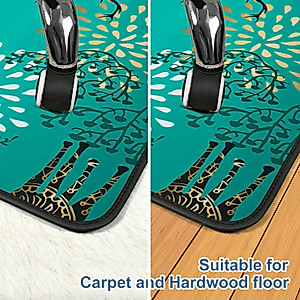 Mapuon Heavy Duty Desk Chair Mat for Carpet & Hardwood Floors, 48" x 36" Exquisite Jacquard Floor Mat Office Chair Mat for Carpeted Floors and Hardwood Floor for Home Office