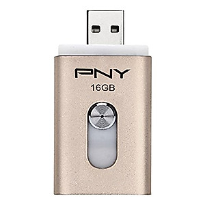 PNY Duo-Link On-The-Go 16GB USB Flash Drive for iPad (P-FDI16GOTGA-GE)