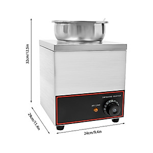 Electric Soup Warmer, 4.2Qt Commercial Food Warmer, Stainless Steel Countertop Soup Pot 86-230°F Adjustable Temp, Bain Marie Warmer for Restaurant, Buffet, Catering