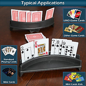 Home-X Playing Card Holder – 2 Pcs Portable Hands-Free Design Card Holders for Playing Cards - Playing Card Holders for Adults and Kids for Poker Parties, Family Game Nights (Cards not Included)