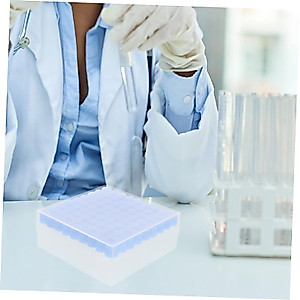 TEHAUX 1. 8ml Small Freezing Tubes Plastic Vials Sample Tubes with Screw Lid Box