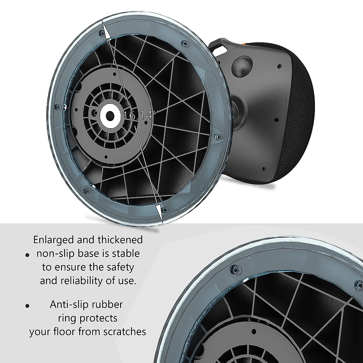 Standing Desk Chair, Adjustable Ergonomic Standing Stool, Swivel Sitting Balance Chair, Anti-Slip Bottom Pad
