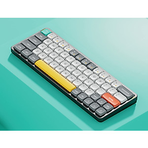 nuphy Air60 Portable Wireless Keyboard, 60% Low Profile Mechanical Keyboard, Supports Bluetooth 5.0, 2.4G and Wired Connection, Compatible with Windows and Mac OS Systems-Gateron Red Switch