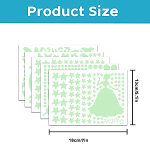 Glow in The Dark Stars Unicorn Bedroom Decor for Girls Glow in The Dark Stars for Ceiling Fairy Butterfly Wall Decals Glow in The Dark Space Galaxy Wall Stickers Kids Nursery Living Room Wall Decor