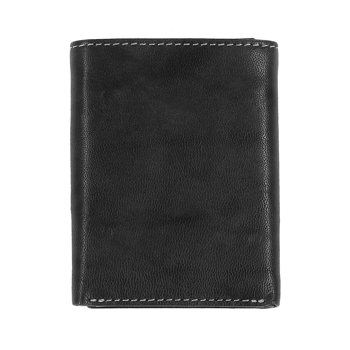 Steve Madden Men's RFID Trifold Wallet with ID Window, Black (Antique), One Size