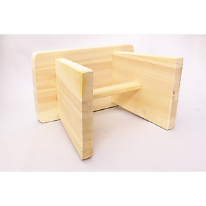 Ichihara Woodworking Bath Chair, Beige, 10.2 x 6.1 x 7.1 inches (26 x 15