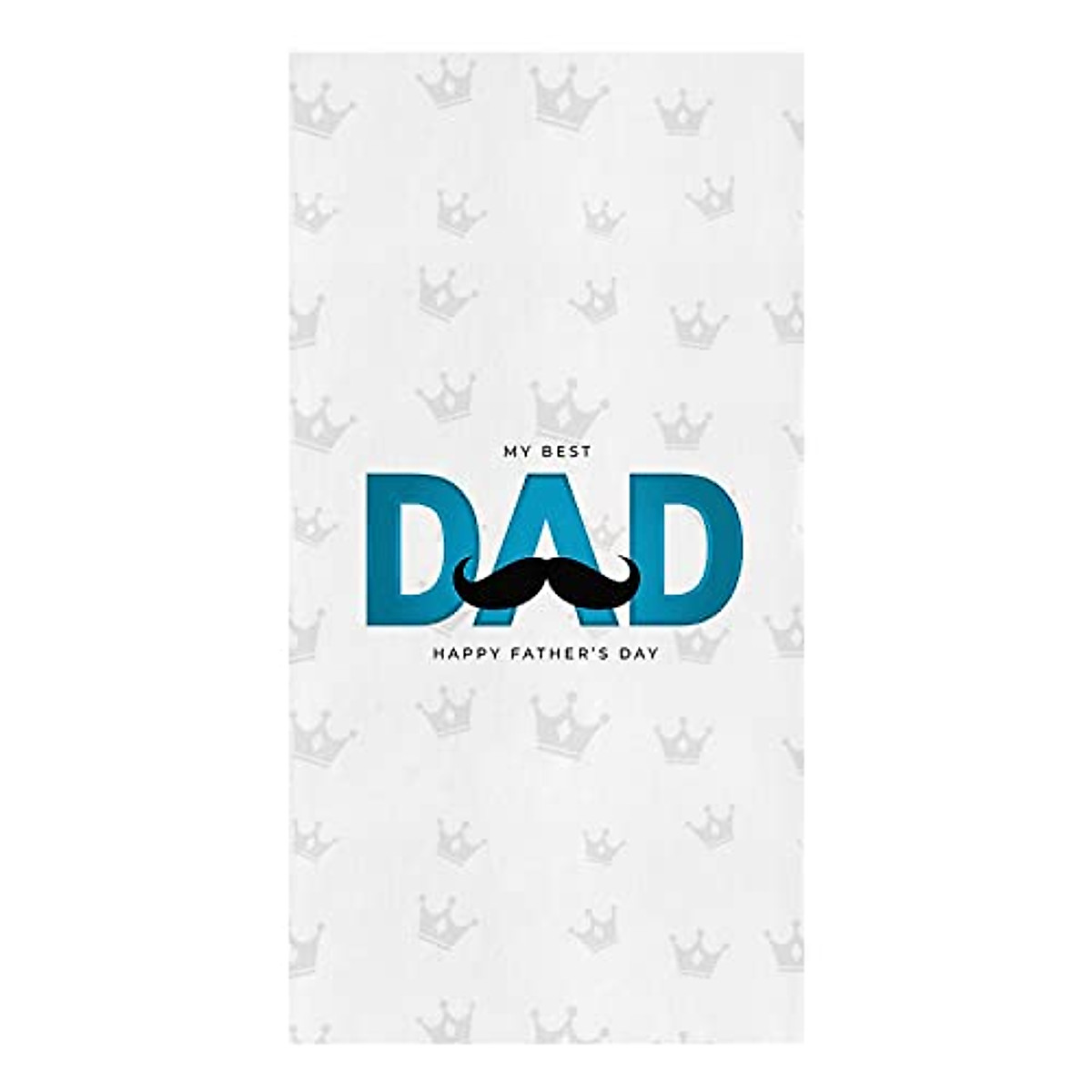 Gehucoxee Kitchen Towels Set of 4, Happy Father's Day Absorbent Dish Towel for Kitchen Microfiber Hand Dish Cloths for Drying and Cleaning Reusable Cleaning Cloths 18x28in Beard Crown Silhouettes