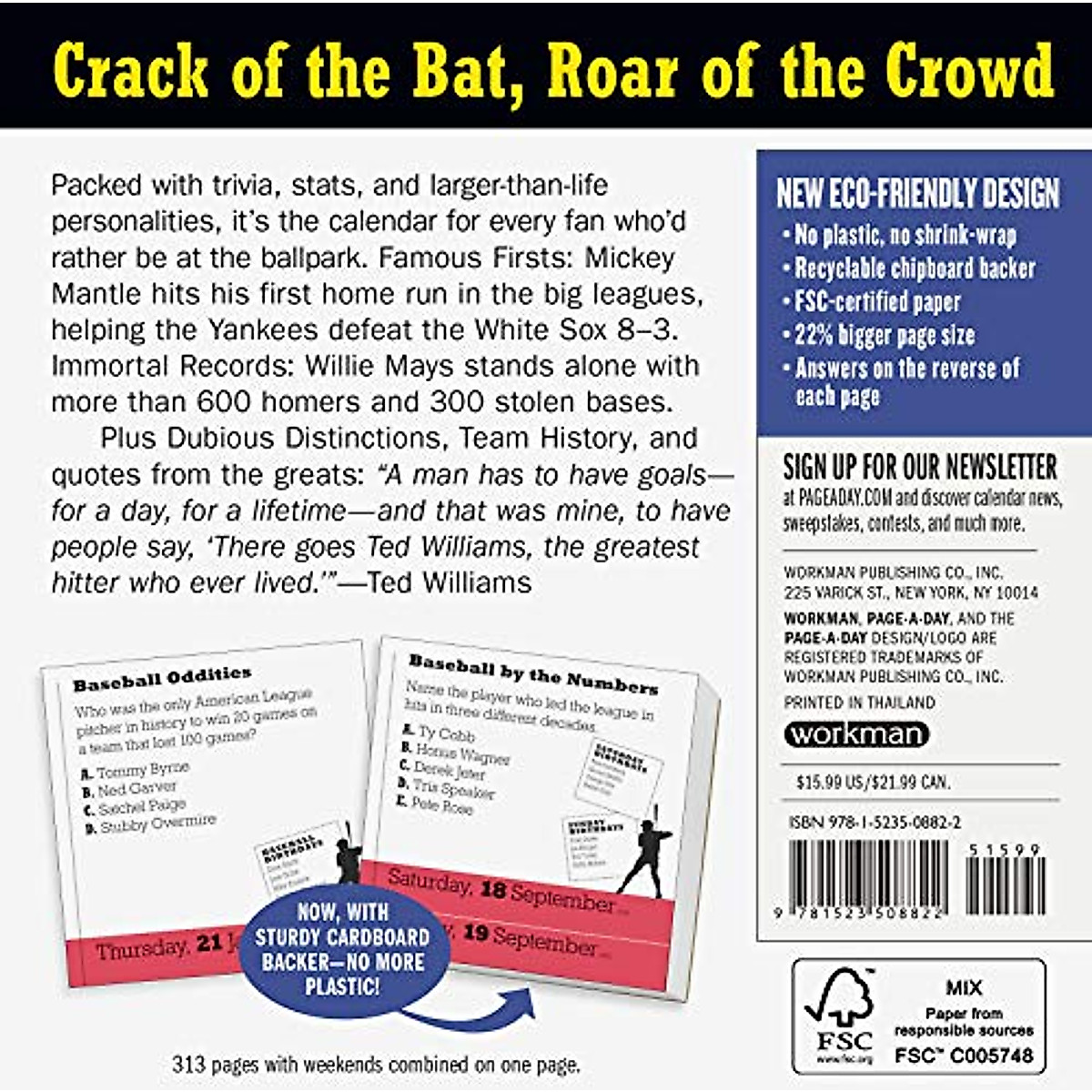 Year of Baseball Trivia! Page-A-Day Calendar 2021