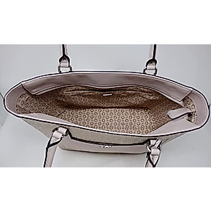 GUESS Women's Rose Dust Rose Gold Patent Logo Debossed Tote Bag Handbag Purse