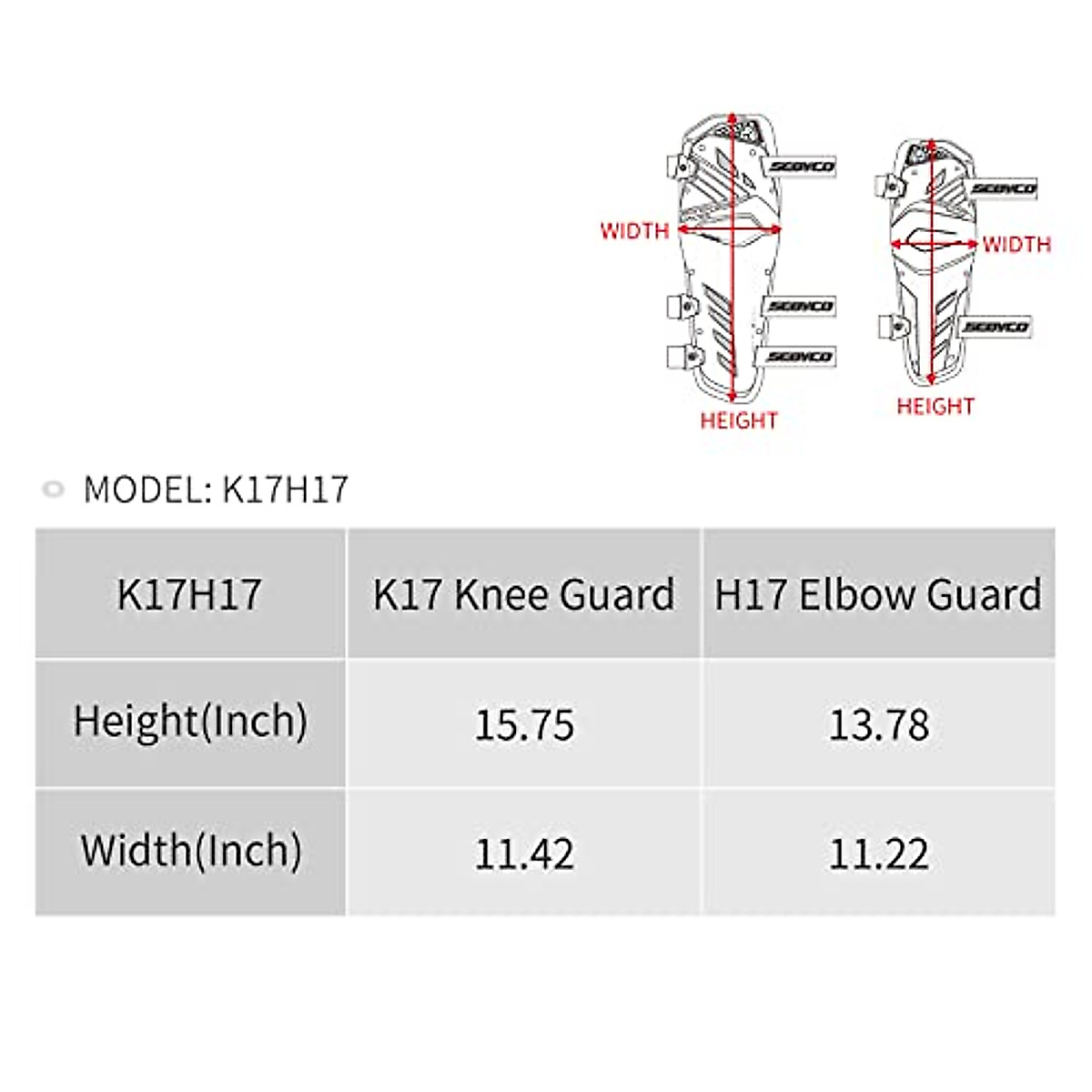 Scoyco 4pcs Motorcycle Knee Shin Guards Anti-slip CE Armored Elbow Guard Pads Powersport Protection Motocross Racing Protective Gear for Moto Cycling