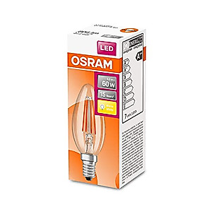 OSRAM LED lamp/Base: E14 / Warm White / 2700 K / 6 W/Replacement for 60 W Incandescent Bulb/PARATHOM Retrofit Classic B [Energy Efficiency Class A++] / Pack of 10