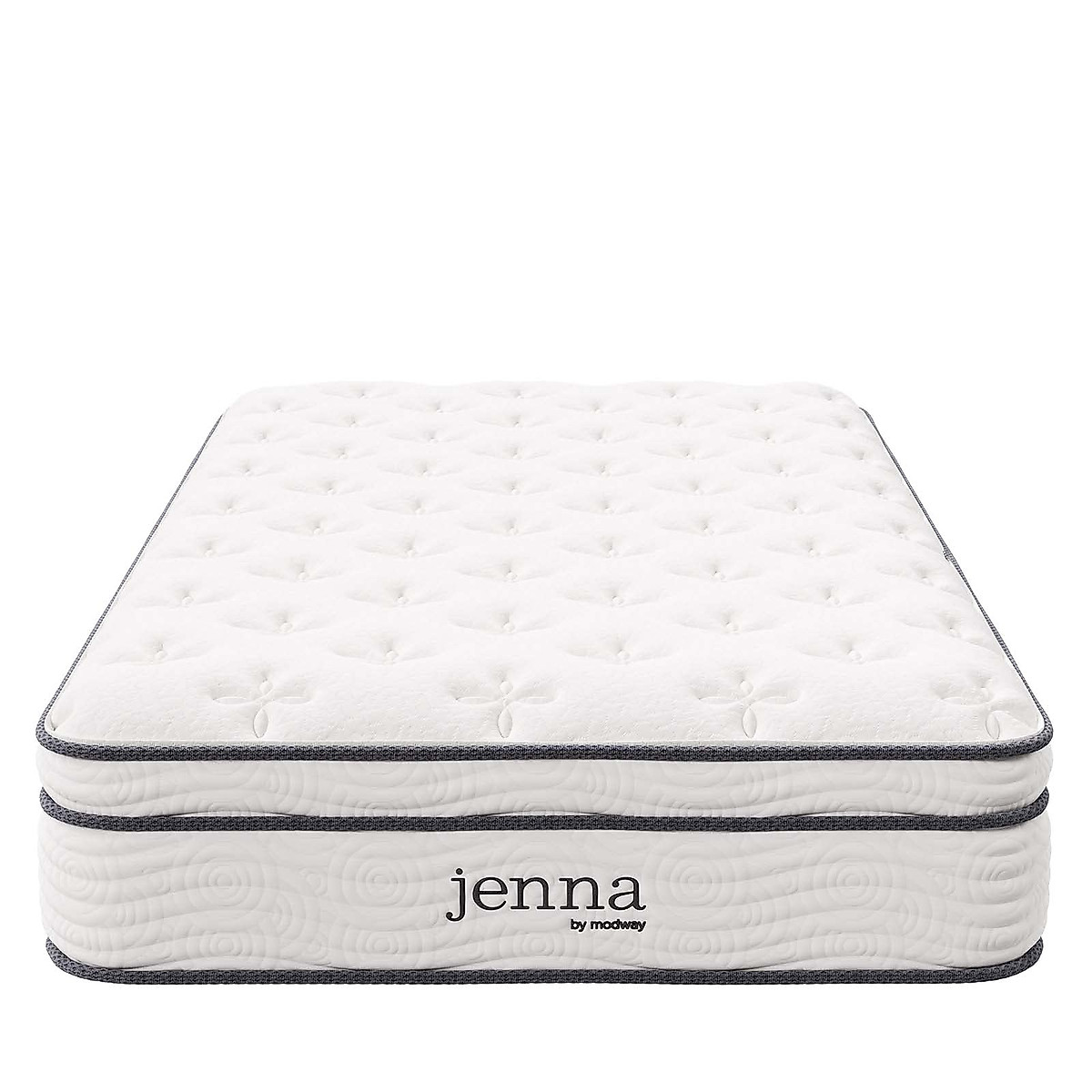 Modway Jenna 10” Innerspring and Memory Foam Twin XL Mattress With Individually Encased Coils, White