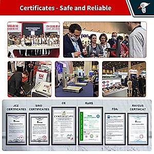 EM-Smart Basic 2R 25W Fiber Laser Engraver with Rotary Axis Laser Marking, Portable Engraving Machine Marker Etching Machine EZCAD2.0 4.33x4.33 inches Lens for All Metal