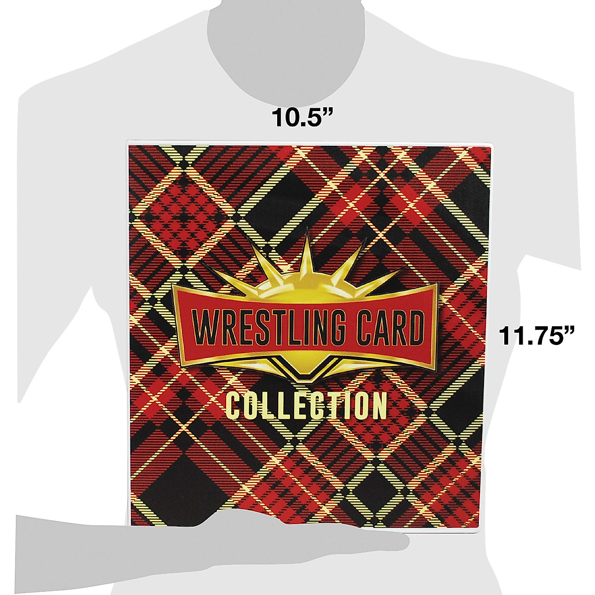 UniKeep WWE WrestleMania Themed Collectible Card Storage Binder - Comes With 20 Card Pages (Tartan)