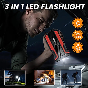 Gillaway 016 Jump Starter 3000A Peak, Jump Starter Battery Pack up to 50 Jump Starts, 12V Jump Box for Car Battery, up to 9.0L Gas and 7.0L Diesel Engines, Jump Starter Portable Power Bank/LED Light