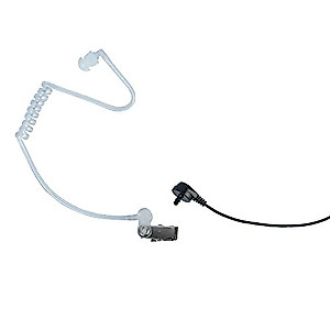Klykon 2 Pin Covert Acoustic Tube Earpiece Headset with Mic PTT for Motorola cls1110 cp200 cls1410 cp185 cp200d rdm2070d walkie Talkie 2 Way Radio(10 Packs)