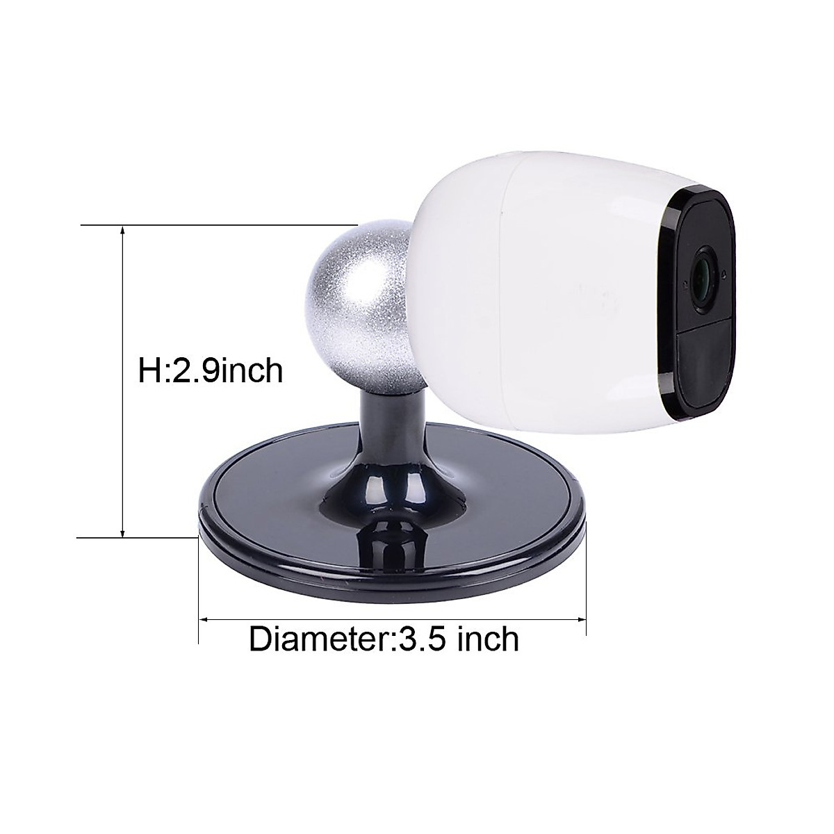 Haoyou Table Ceiling Mounts Compatible with Magnetic Arlo/Arlo Pro/Arlo Pro 2 Camera (2 Pack Black)