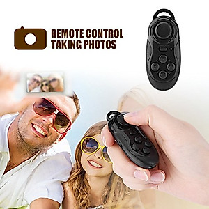 fosa Mini Wireless Bluetooth Game Controller Joystick, Portable Remote Gamepad Selfie Timer Camera Shutter Wireless Bluetooth Mouse for Mobile Phones, Tablets, Computers, TV