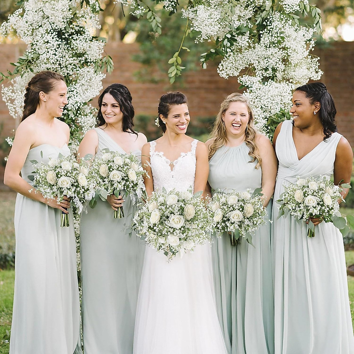 N&T NIETING Babys Breath Artificial Flowers,10Pcs Fake White Baby Breath Flowers Artificial Bulk, Real Touch Faux Babies Breath Gypsophila for Wedding Floral Bouquets Party Decor