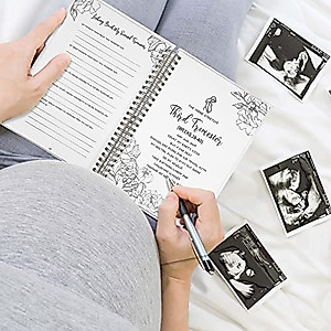 Pregnancy Journal Memory Book with Stickers,Pregnancy Book for Mom to Be Gift,Pregnancy Journals for First Time Moms (A)