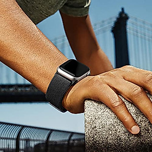 WJK Compatible with Apple Watch Band 38mm for Women Men, Sport Stretchy Nylon Straps Compatible with Apple Watch Bands 40mm 41mm 49mm 45mm 44mm 42mm for iWatch Ultra SE Series 8 7 6 5 4 3 2 1, 6 Packs
