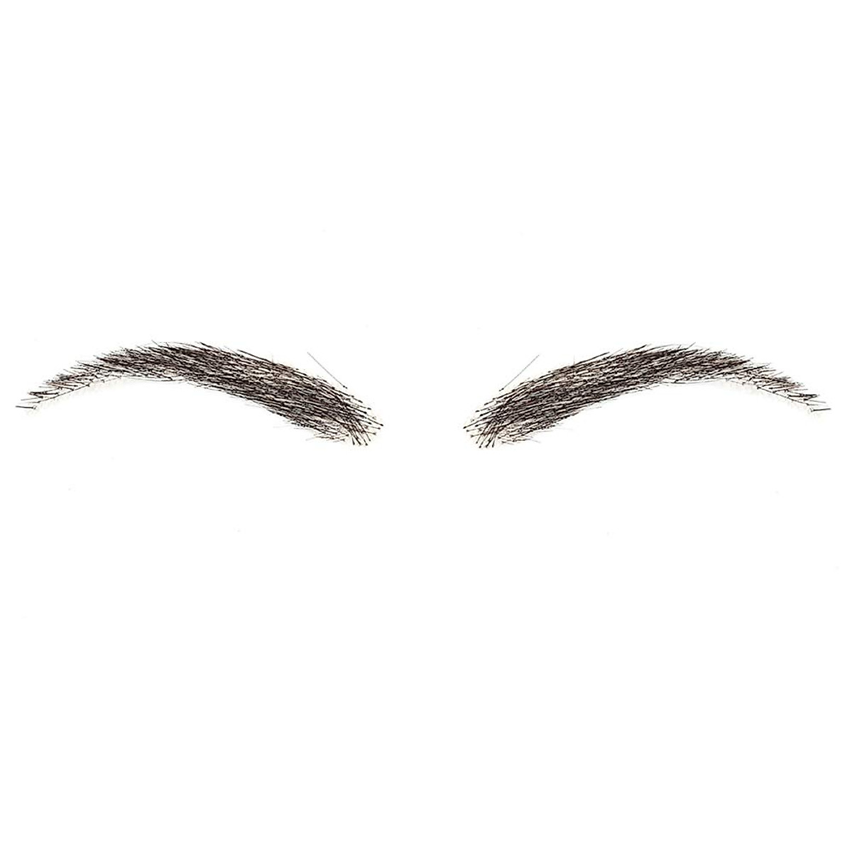 False Eyebrows, CliCling Human Hair Artificial Real Hair Handmade Crochet False Brows Invisible Realistic Natural Fake Eyebrows(Black)