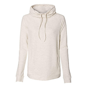 Weatherproof Women?s Heat Last Faux Cashmere Funnel Neck Sweatshirt M Oatmeal