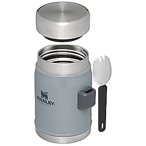 Stanley Classic Legendary Classic Food Jar + Spork 14oz Hammertone Silver