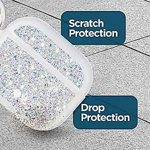 Case-Mate Airpods Case 3rd Generation w/Keychain Ring [Wireless Charging Compatible] Twinkle Stardust case for Apple Airpods 3rd Generation [Front LED Visible] Anti-Scratch Shockproof AirPods 3 Case