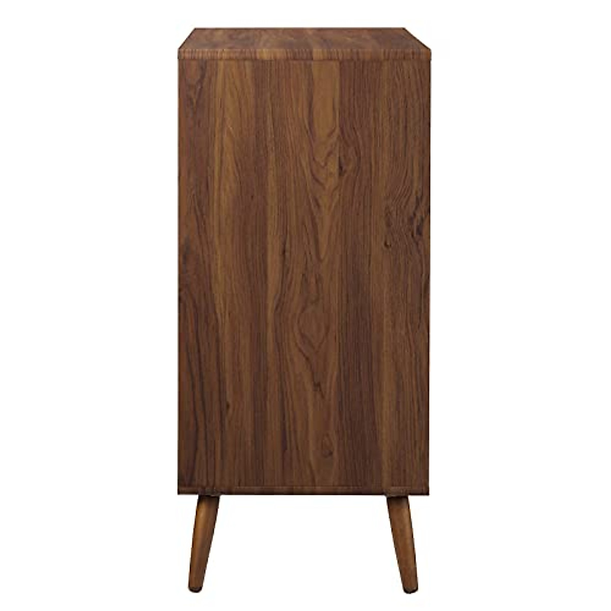 Modway Transmit Mid-Century Modern Wood Walnut White, 4-Drawer Chest