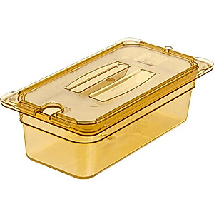 Carlisle FoodService Products 3086113 StorPlus High Heat Food Pan, 4" Deep, Third Size, Amber (Pack of 2)