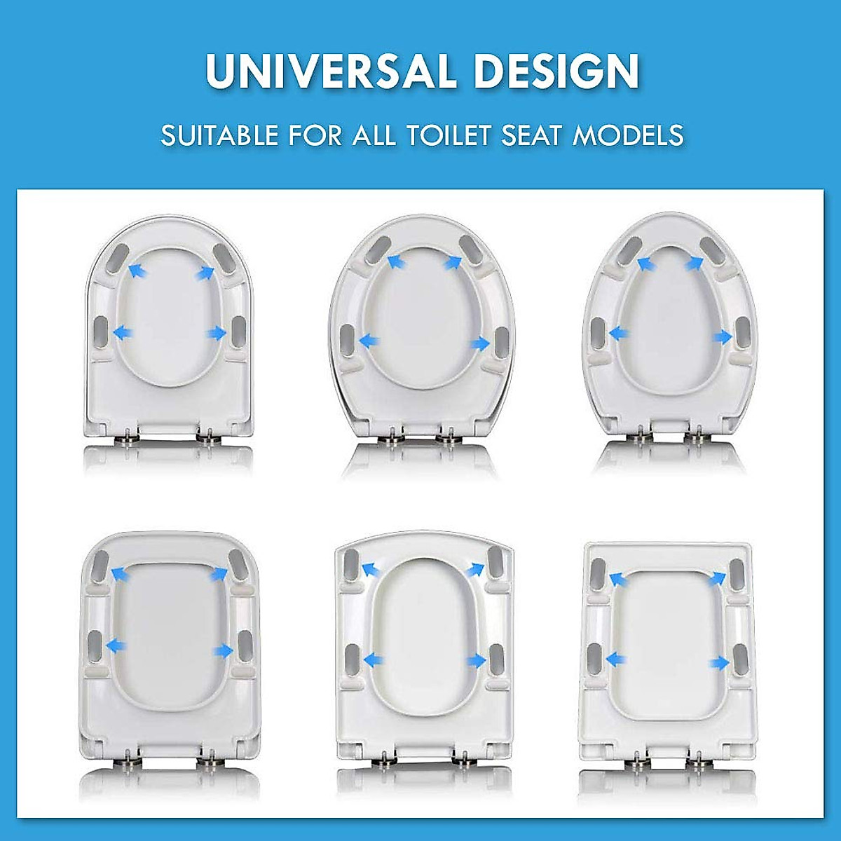 In My Bathroom | Bumpy Bumpers Toilet Seat Spacers (Sanitary Toilet, Strong Adhesive, Universal Fit, 4 Pack)