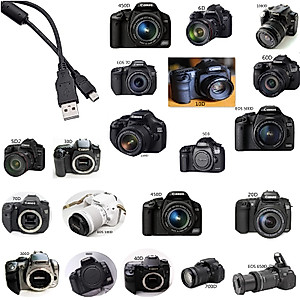 Replacement Camera UC-E4 USB Charging Cable Photo Transfer Cord Compatible with Canon EOS 10D 20D 30D 300D 350D 40D 400D 450D 5D2 5D3 500D 6D 60D 600D 650D 7D 70D 700D 100D 1000D 1100D(3.3FT)