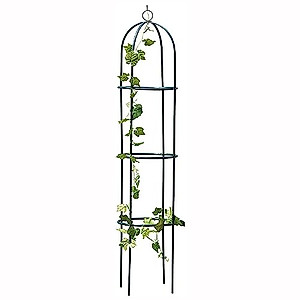 Black Trellis Coated Metal Garden Rose Decor Trellis,Flower Climbing Frame, for Climbing Plants, Roses and Flowers(18.5 * 2.9M)