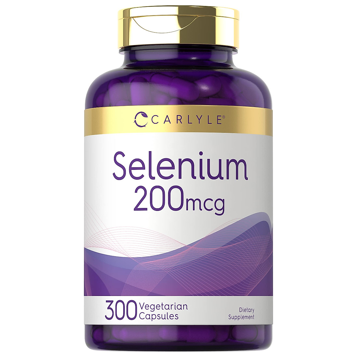 Yeast Free Selenium Supplement | 200mcg | 300 Capsules | Vegetarian, Non-GMO, and Gluten Free Mineral Formula | L-Selenomethionine | Value Size | by Carlyle