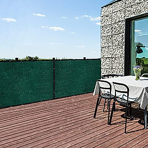 ASTEROUTDOOR Balcony and Fence Privacy Screen 6' x 50' with 90% Shade Rating - Green 170 GSM Polyethylene Fabric