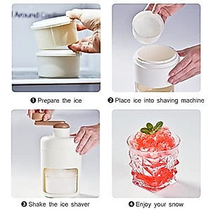 Choxila Shaved Ice Machine Snow Cone Machine - Portable Ice Crusher and Shaved Ice Machine with Free Ice Cube Trays - BPA Free